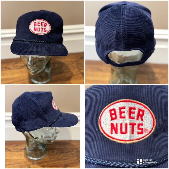 Vintage | Accessories | Rare Vintage Beer Nuts Black Rope Corduroy ...
